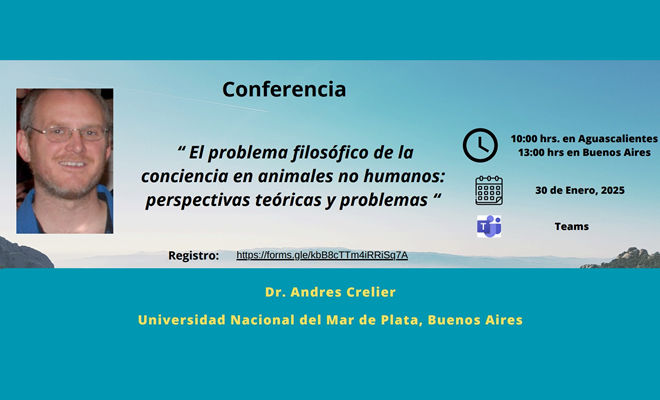Conferencia "El problema filosófico de la conciencia en animales no ...